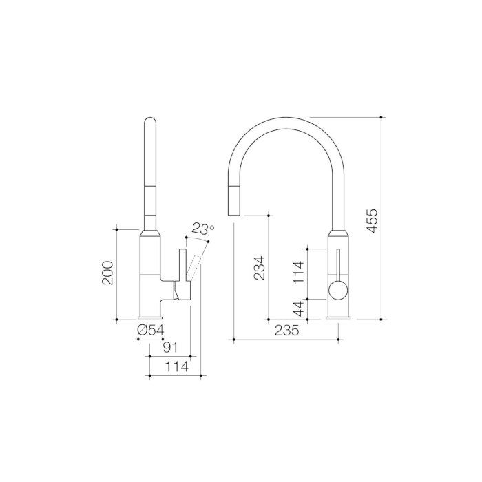 Dorf Vixen Retractable Sink Mixer White and Chrome – 7 Days Plumbing