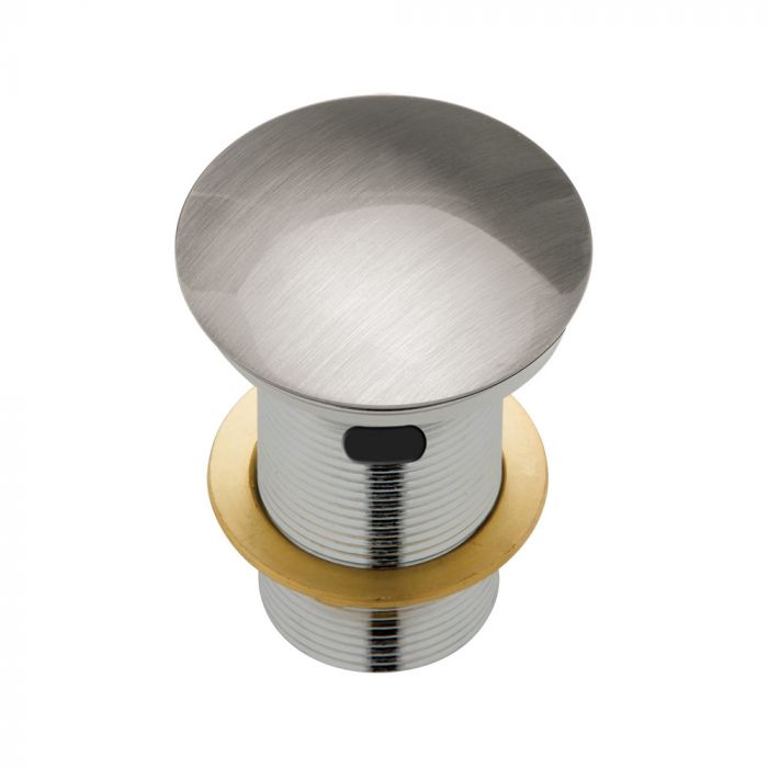 Fienza 32mm Metal Cap Pop Up Plug and Waste Overflow - Brushed Nickel ...