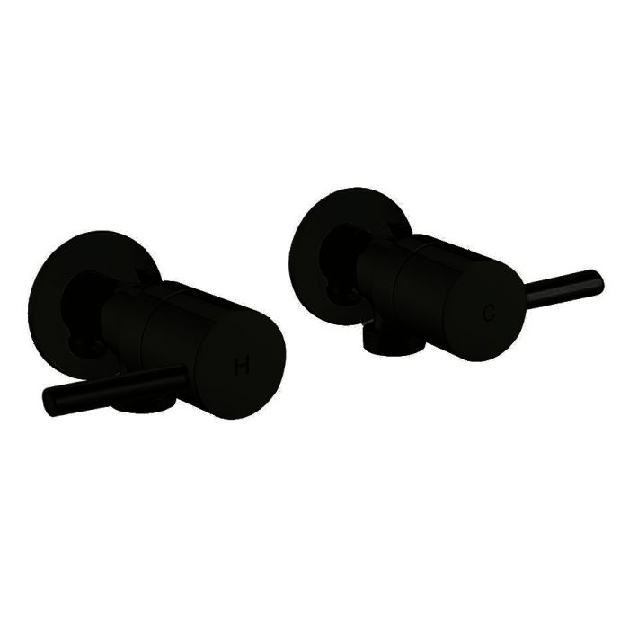 Modern National Round Black Washing Machine Taps – 7 Days Plumbing